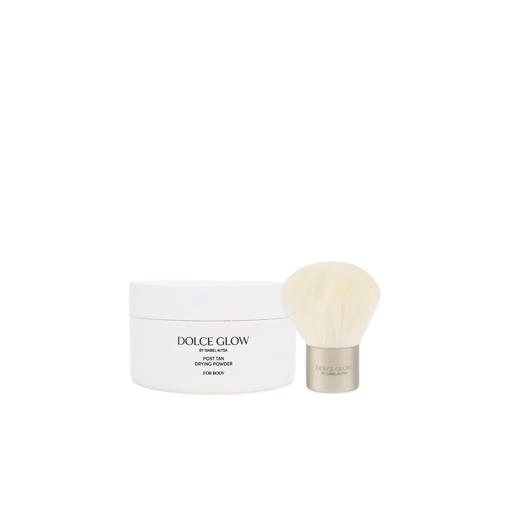 Drying Powder and Brush for Post Spray Tan| Dolce Glow by Isabel Alysa